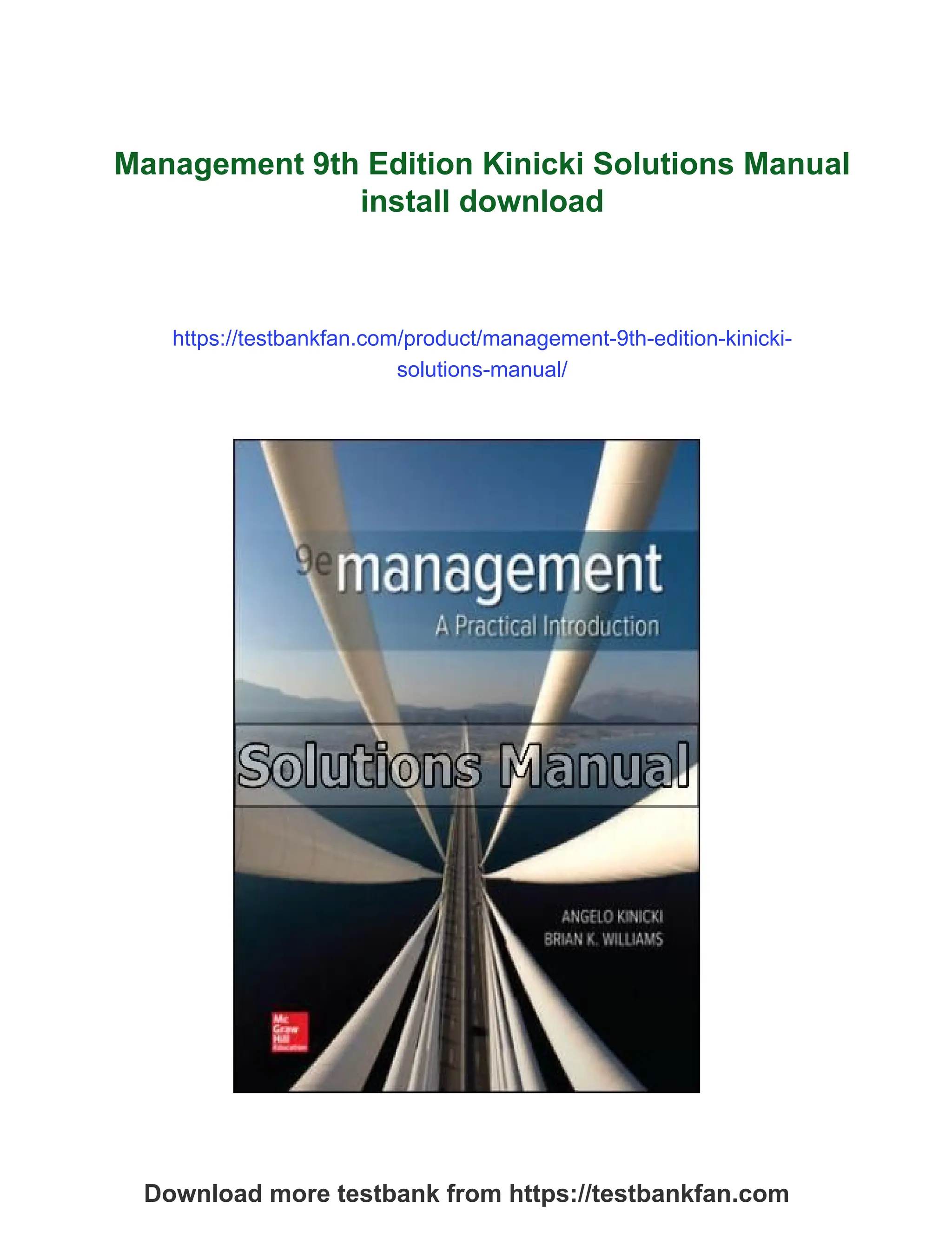 Management 9th Edition Kinicki Solutions Manual | PDF