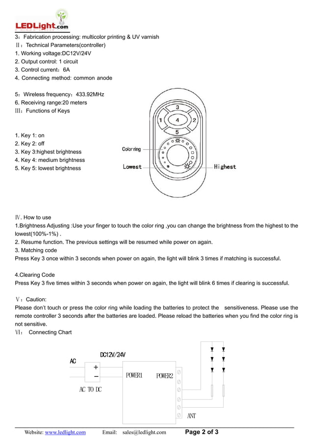 84654 led touch controller | PDF