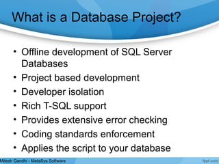 SSDT-Database Project | PPT