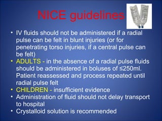 Guidelines for Pre-hospital Fluid Therapy in Trauma Pres | PPT