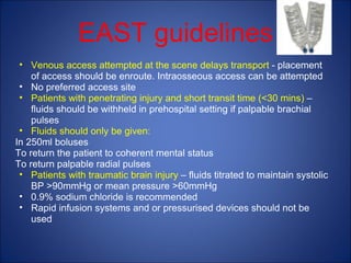 Guidelines for Pre-hospital Fluid Therapy in Trauma Pres | PPT