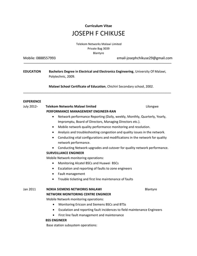 cv_joseph_chikuse-3 | DOC | Telecommunications Industry | Industries
