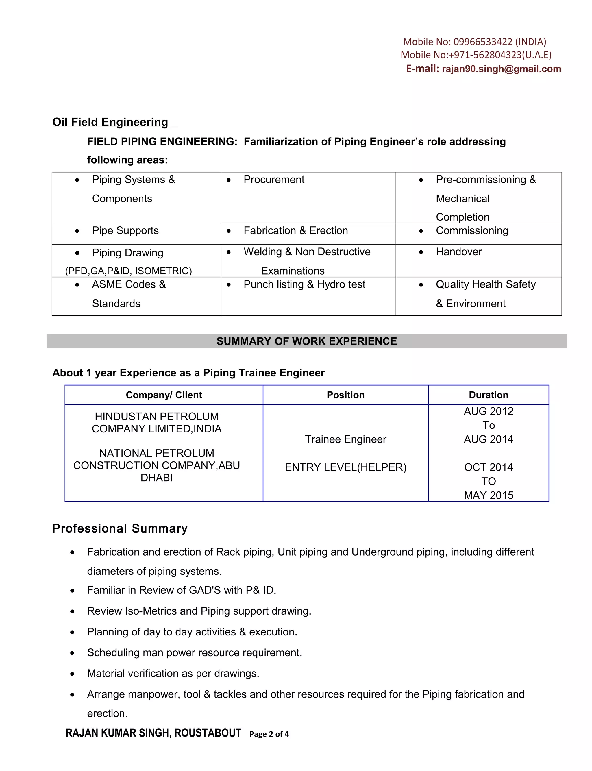 Rajan kumar singh-cv-roustabout | PDF