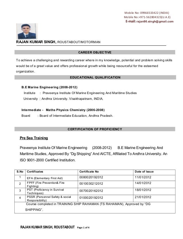 Rajan kumar singh-cv-roustabout Rajan kumar singh-cv-roustabout