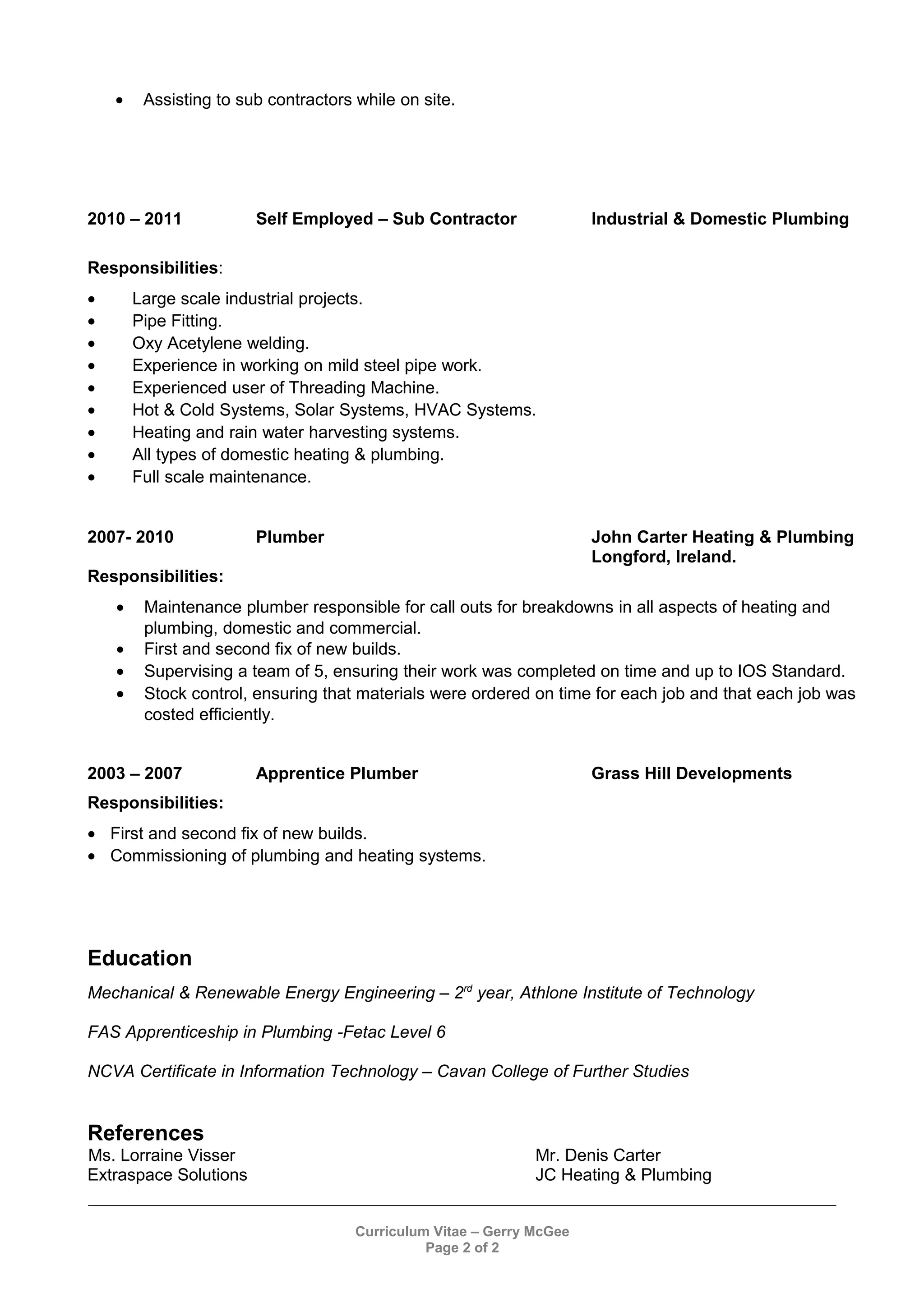 Gerry_McGee_CV | PDF