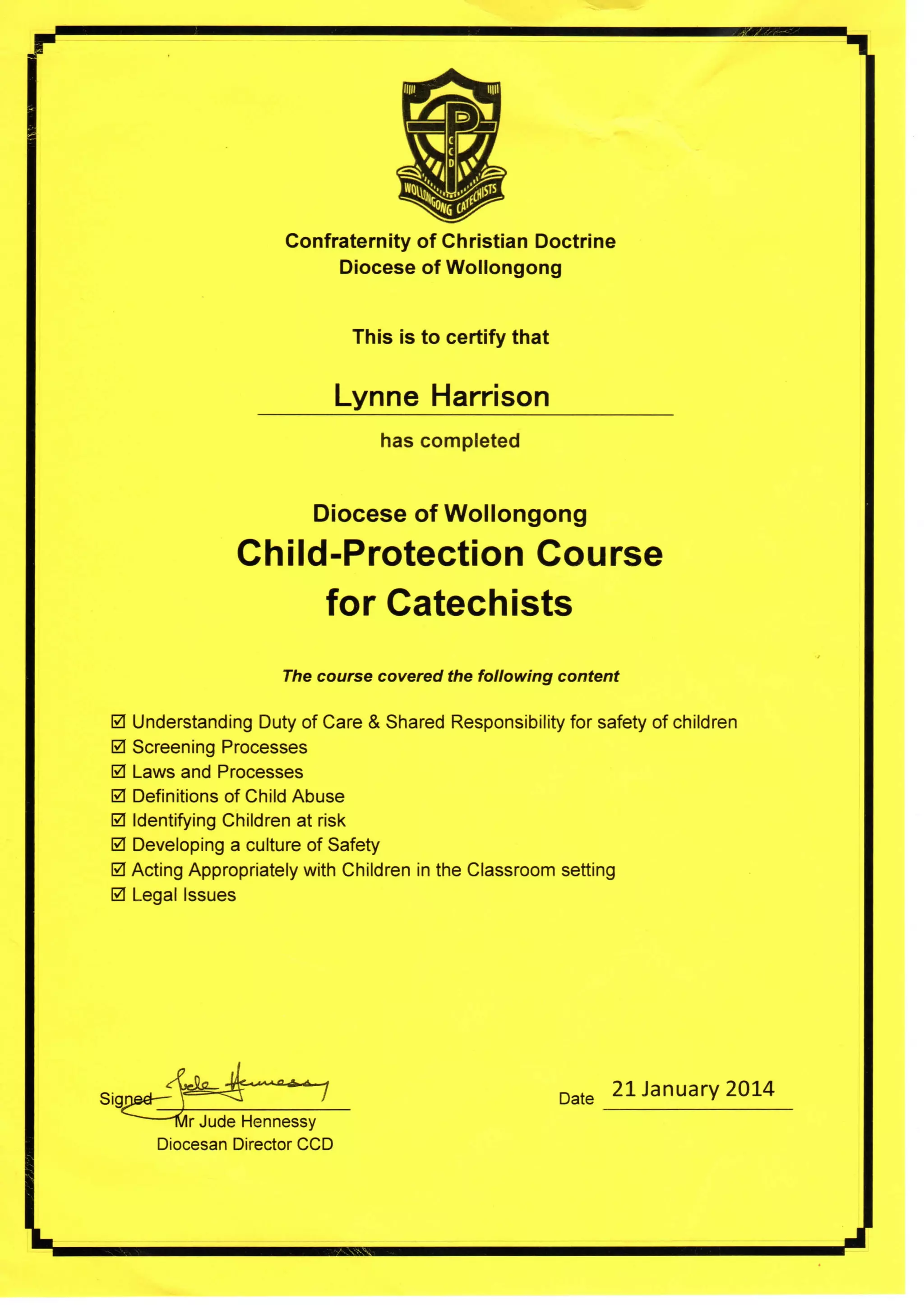 Child Protection Certifcate | PDF