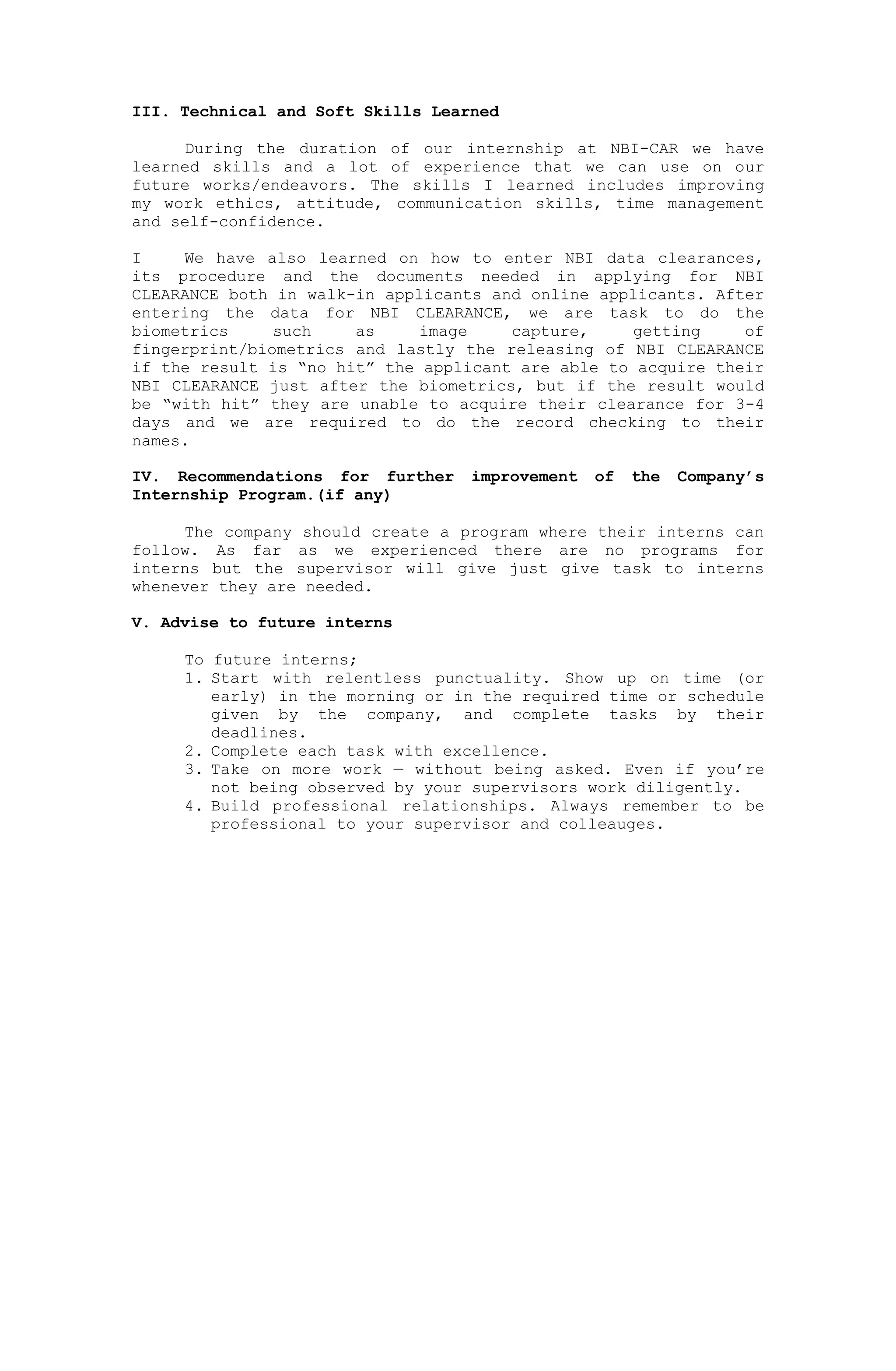 OJT REPORT | PDF