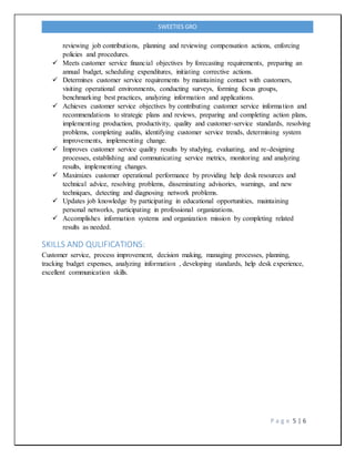 sales ..sweeties gro report | DOCX | Business Administration | Business