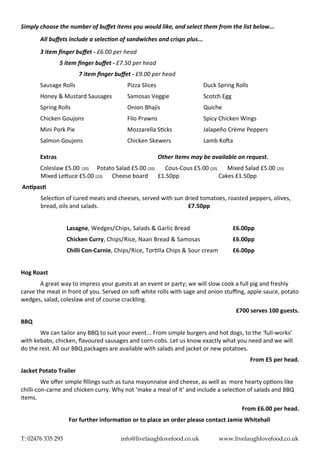 BUFFET MENU | PDF