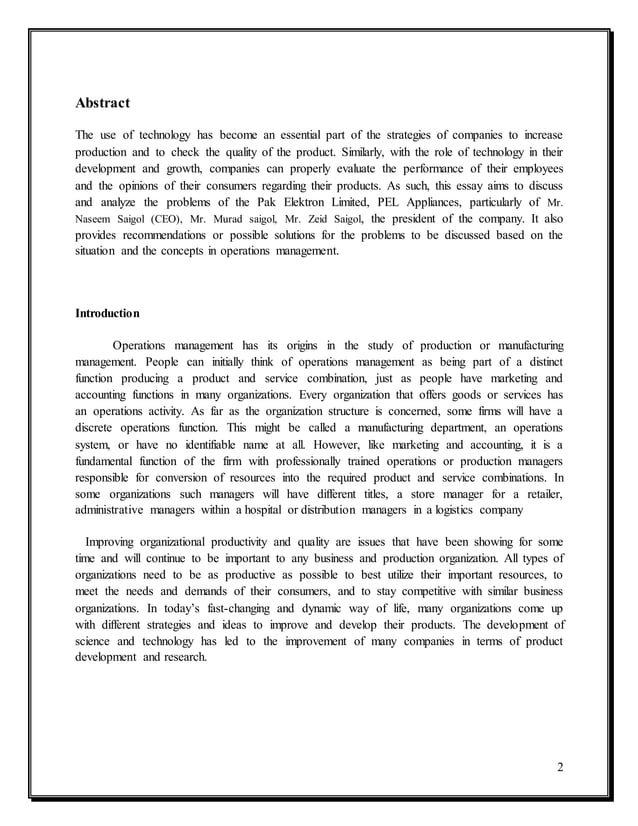 84804502 operations-management-case-study | DOCX | Business | Business and Finance