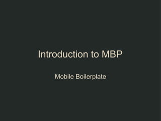 MBP Introduction | PPT