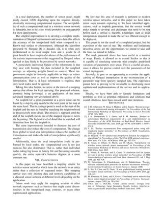 Experimental Applications of Mapping Services in Wireless Sensor Networks | PDF