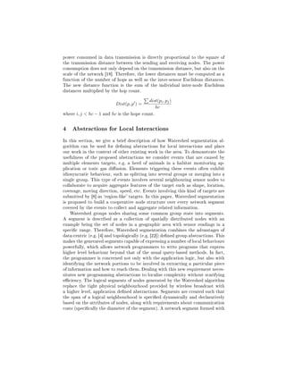 Building Programming Abstractions for Wireless Sensor Networks Using Watershed Segmentation ...