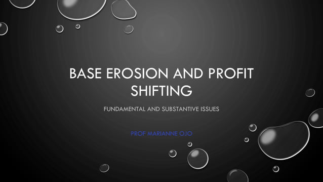Base Erosion and Profit Shifting | PDF | Business Accounting & Finance ...
