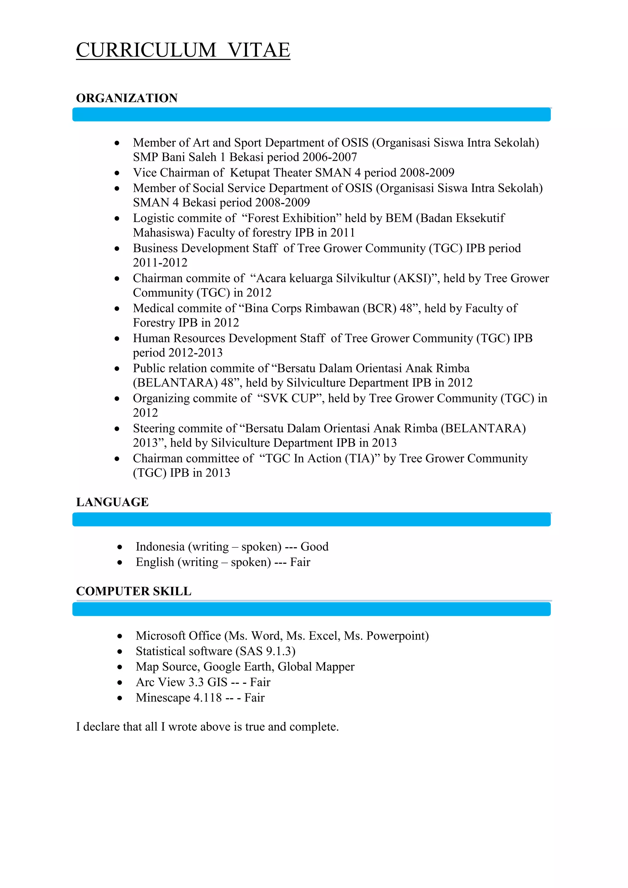 CV_DIMAS_NOORCA_IPB | PDF