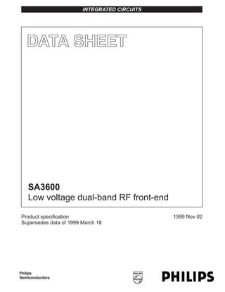 SA3600 Datasheet | PDF