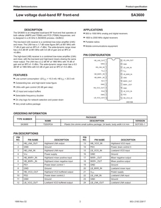 SA3600 Datasheet | PDF