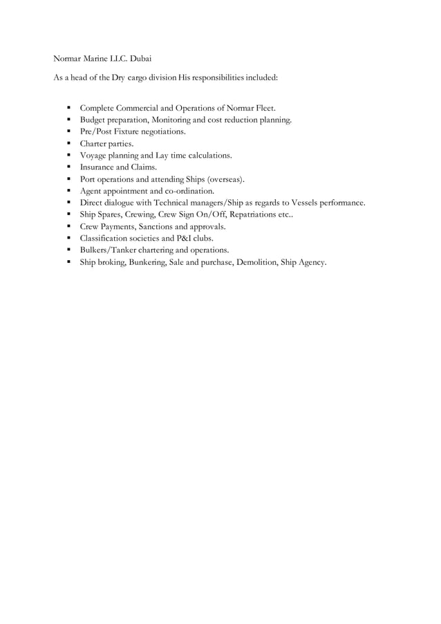 Normar Marine LLC | DOCX