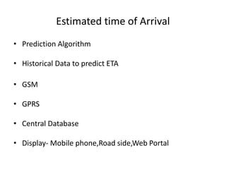 ETA with MIS Report Generation | PPTX