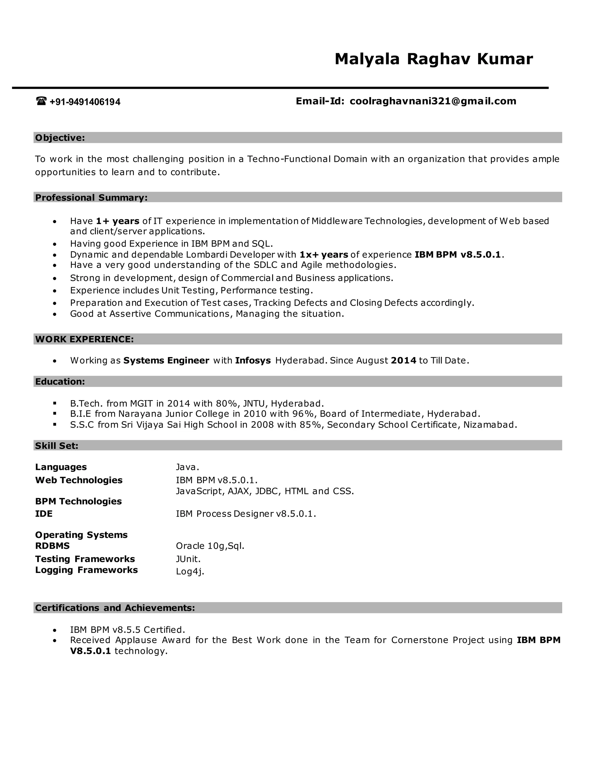 Raghav resume | PDF