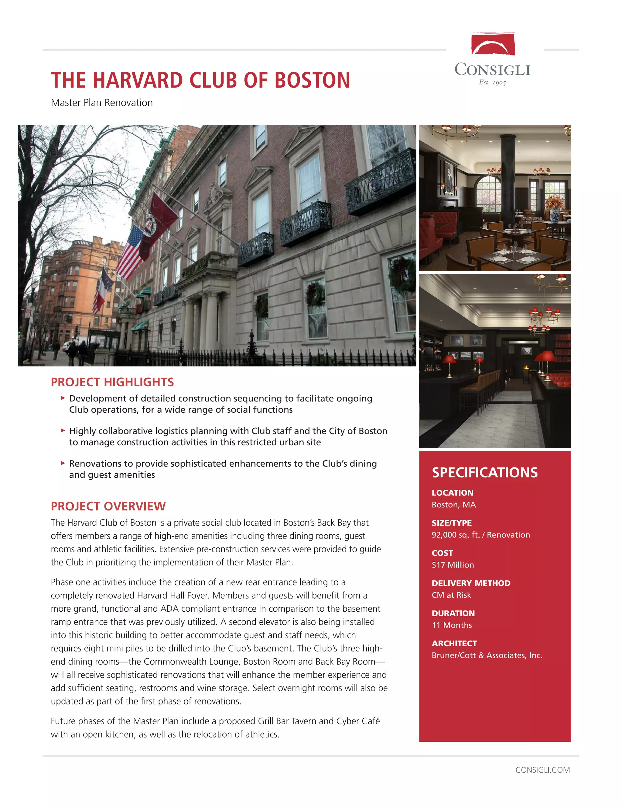 Harvard Club Boston | PDF