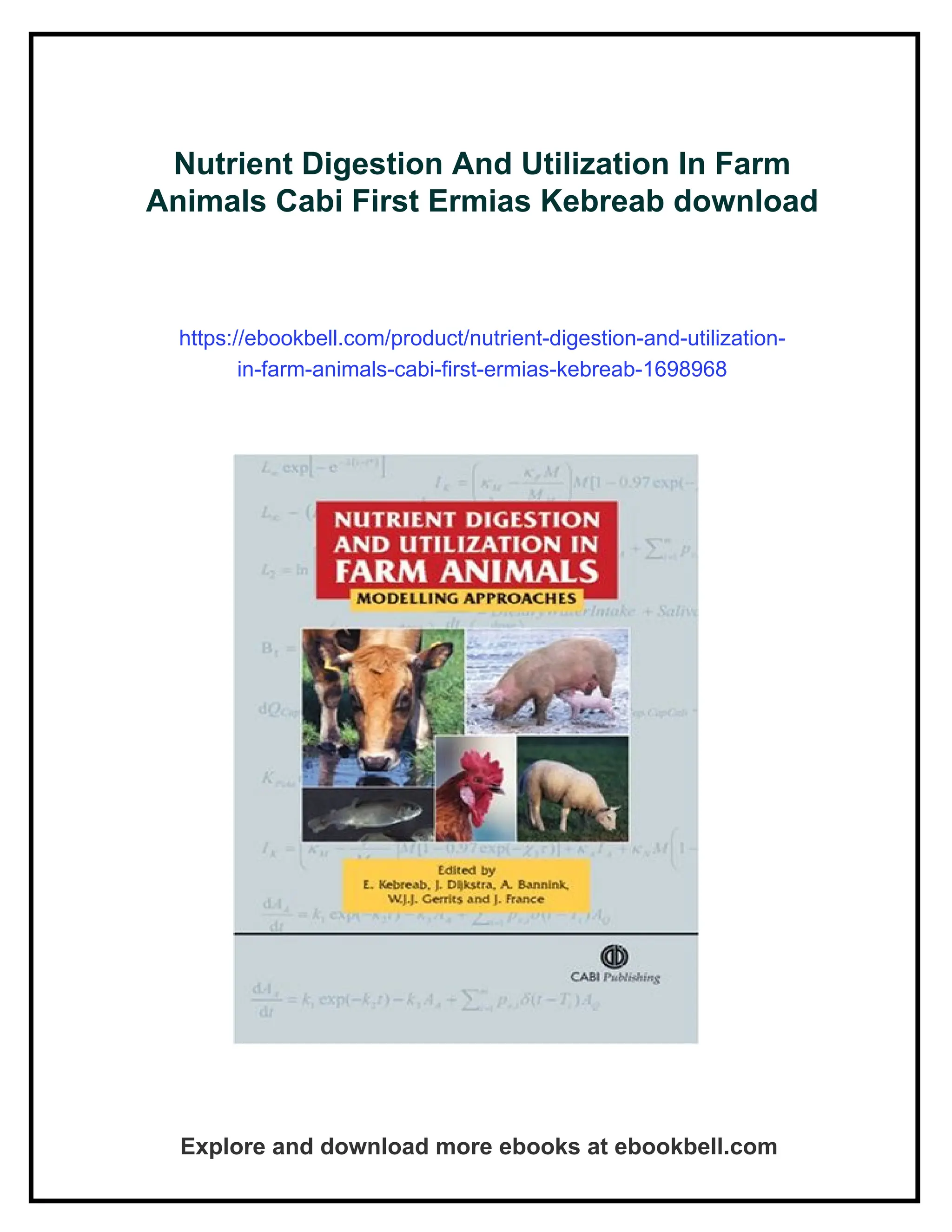 Nutrient Digestion And Utilization In Farm Animals Cabi First Ermias ...