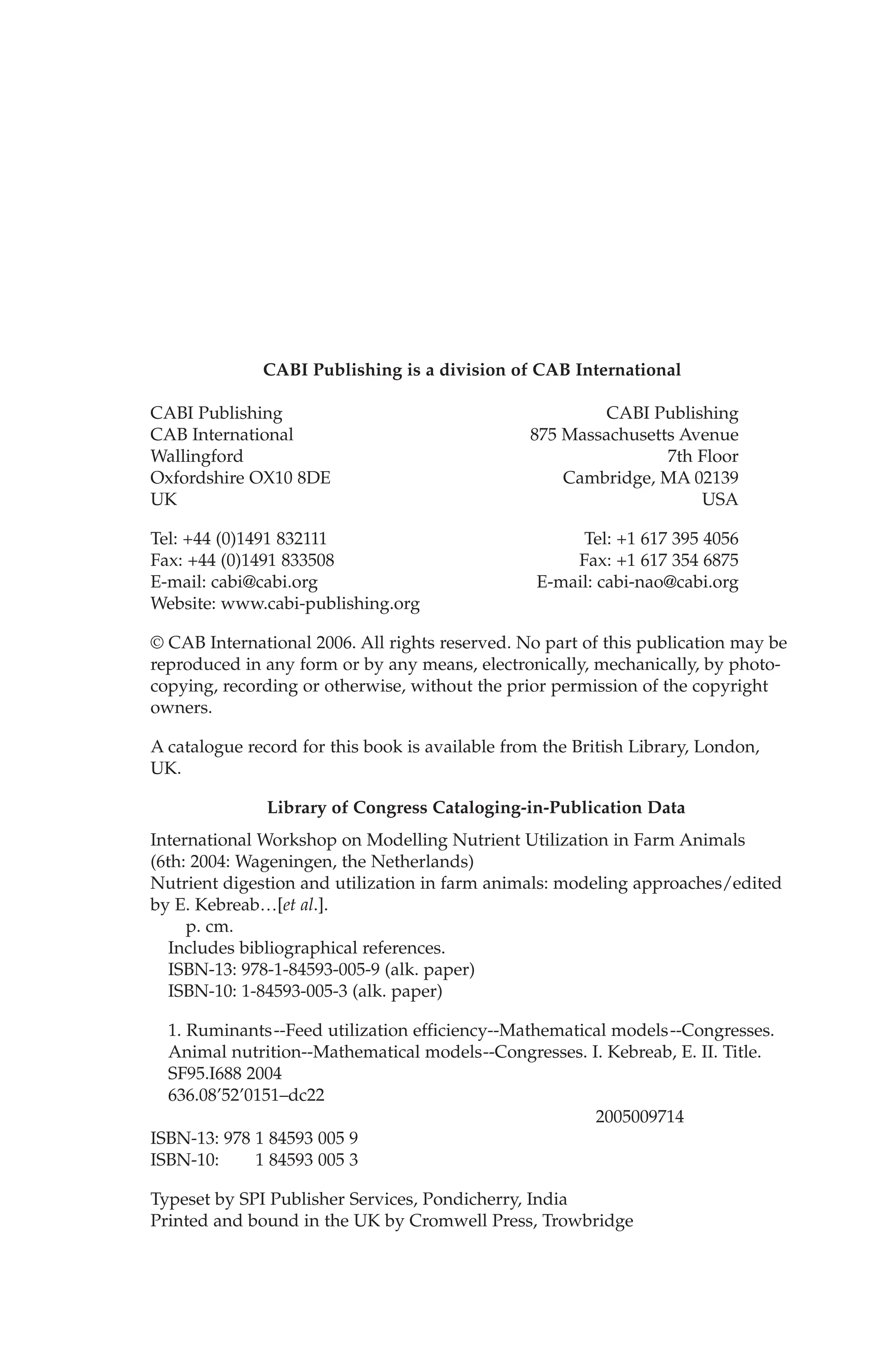 Nutrient Digestion And Utilization In Farm Animals Cabi First Ermias ...