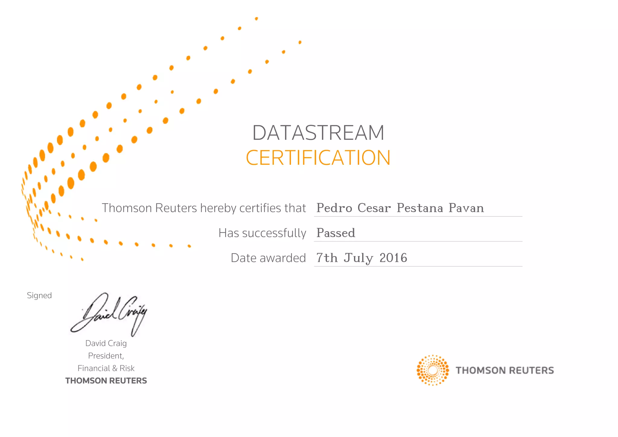 TRDatastreamCertificate | PDF