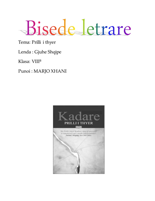 prilli i thyer BISEDA LETRARE | DOCX
