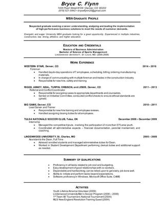 Bryce F Resume | PDF