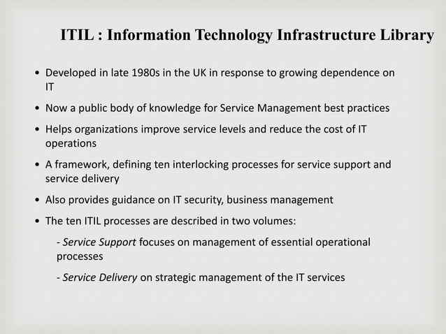 ITIL PPT | PPTX