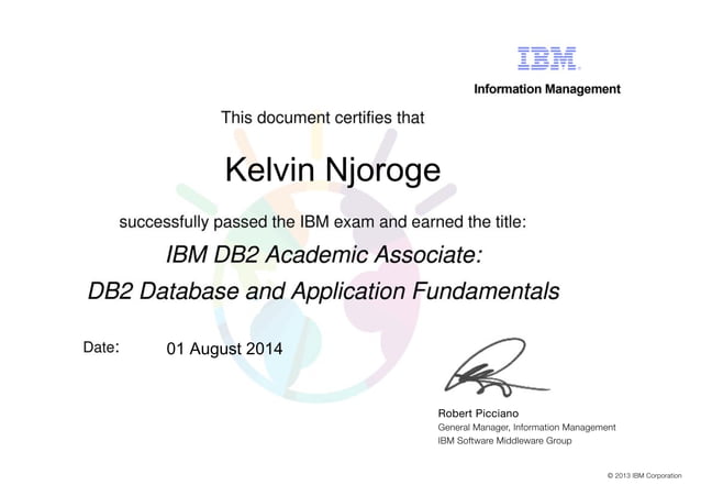IBM DB2 Academic Associate | PPT