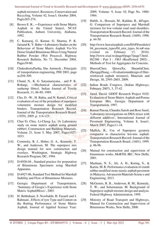 A Review on Bituminous Mix Design by Adding Different Percentages of ...