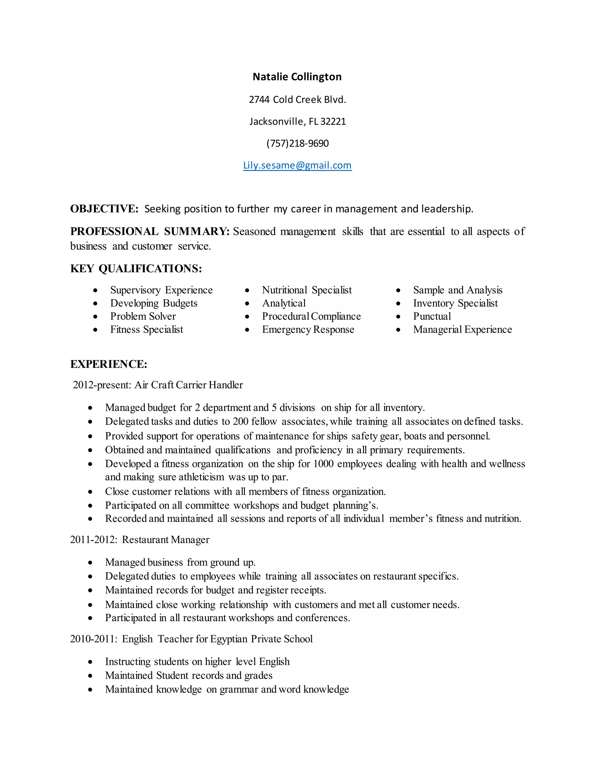 natalie resume | DOCX