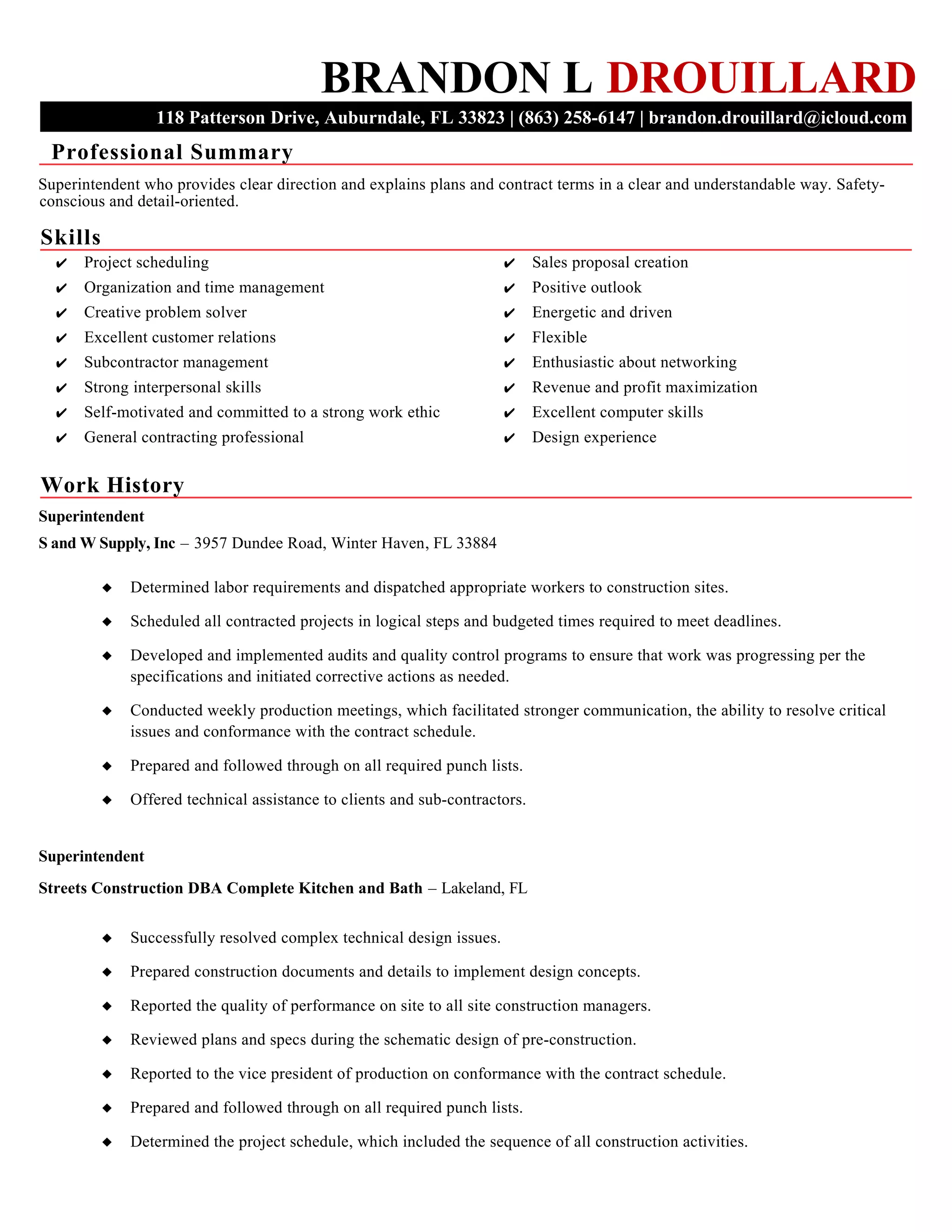 Brandon L Drouillard Resume 2 | PDF