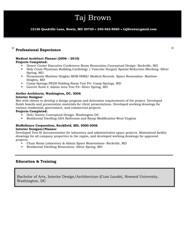 tajbrownresume'21616- | PDF