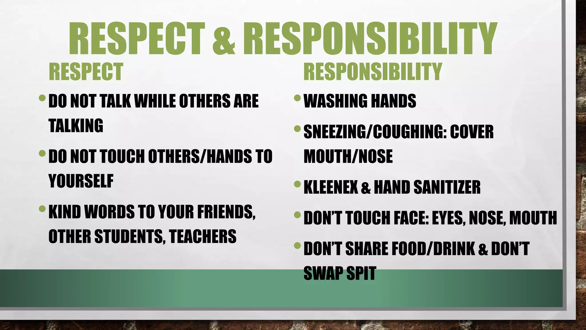 Respect & responsibility | PPTX