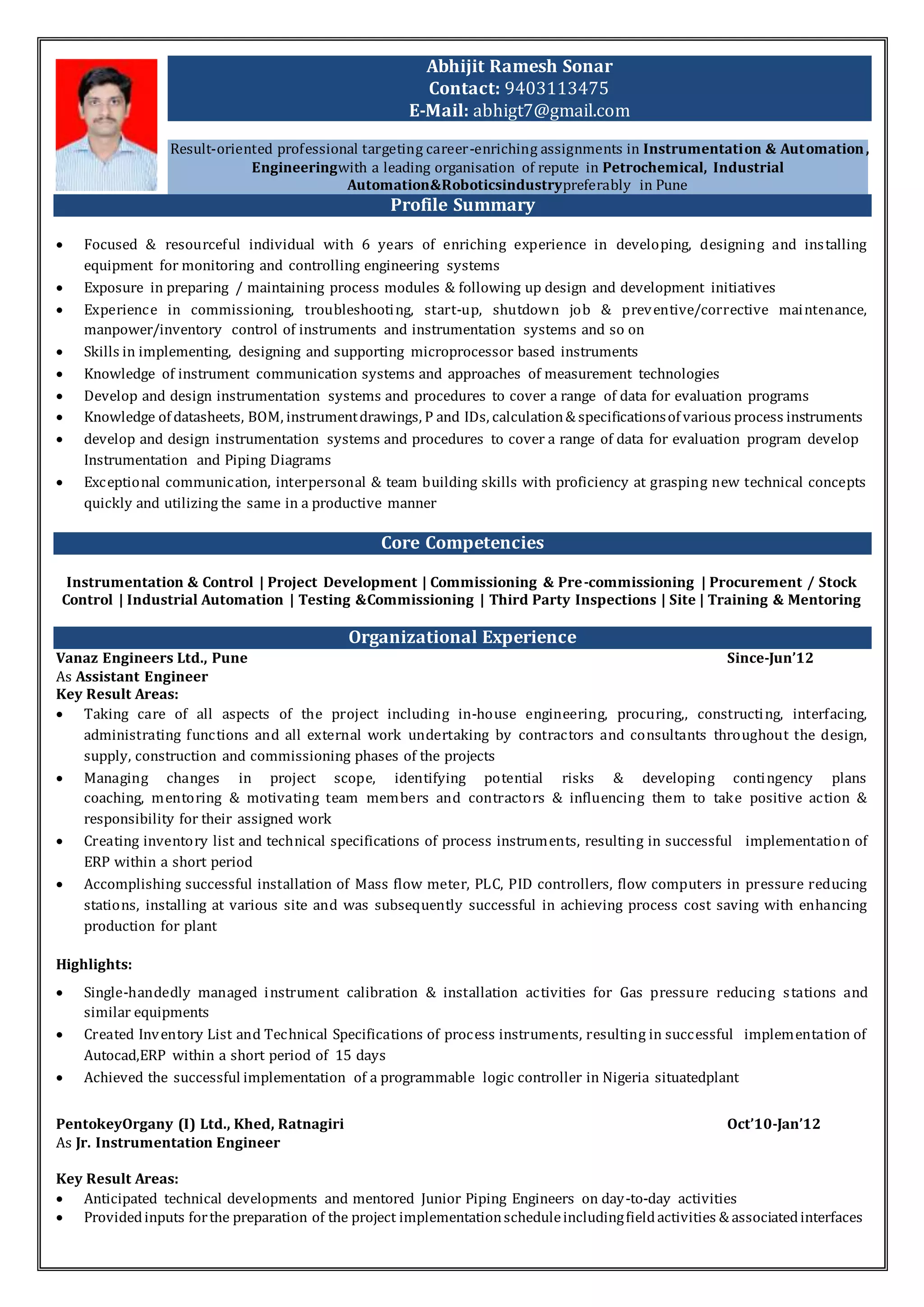 Abhijit Sonar Resume | PDF