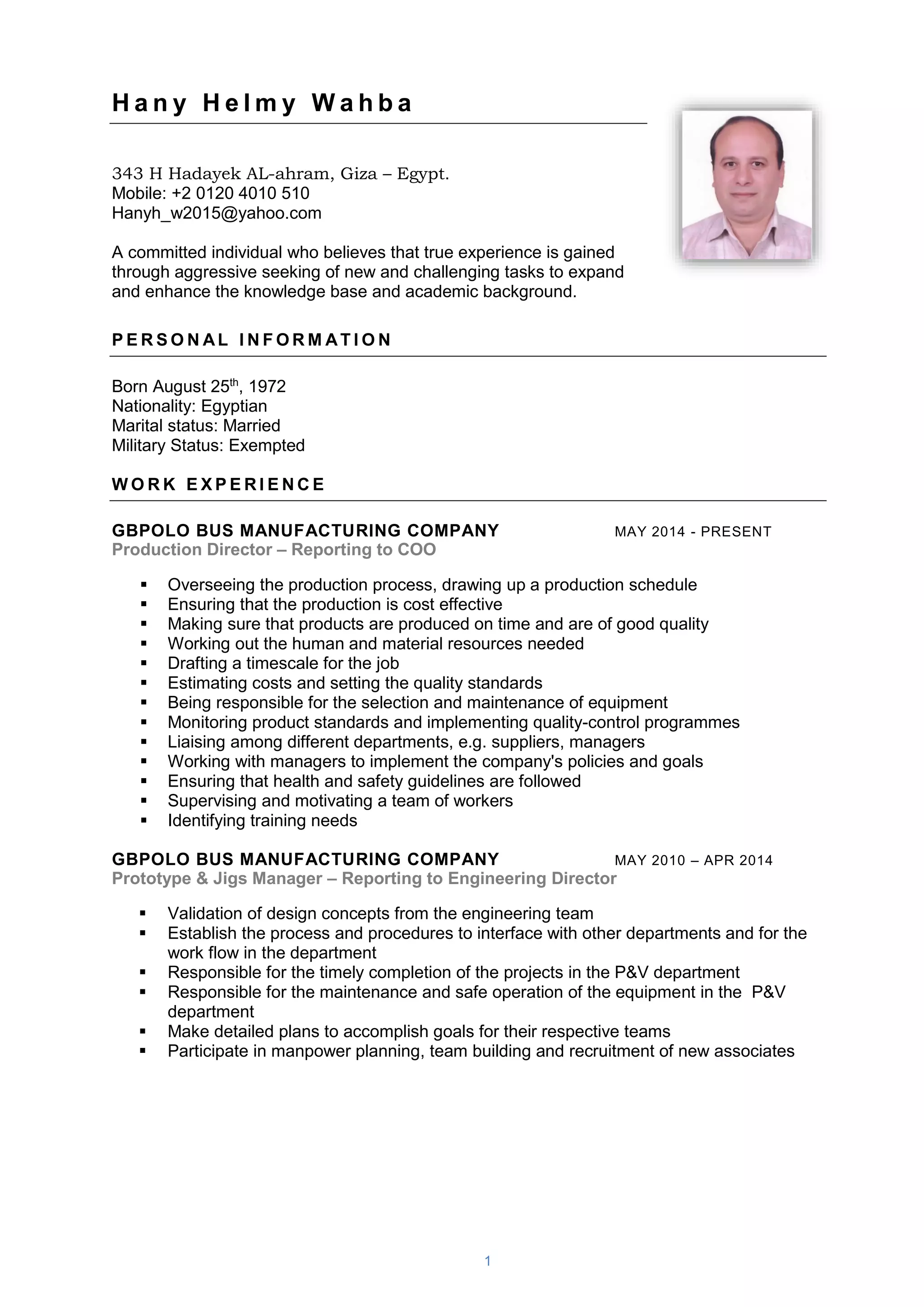 Hany Helmy CV | PDF