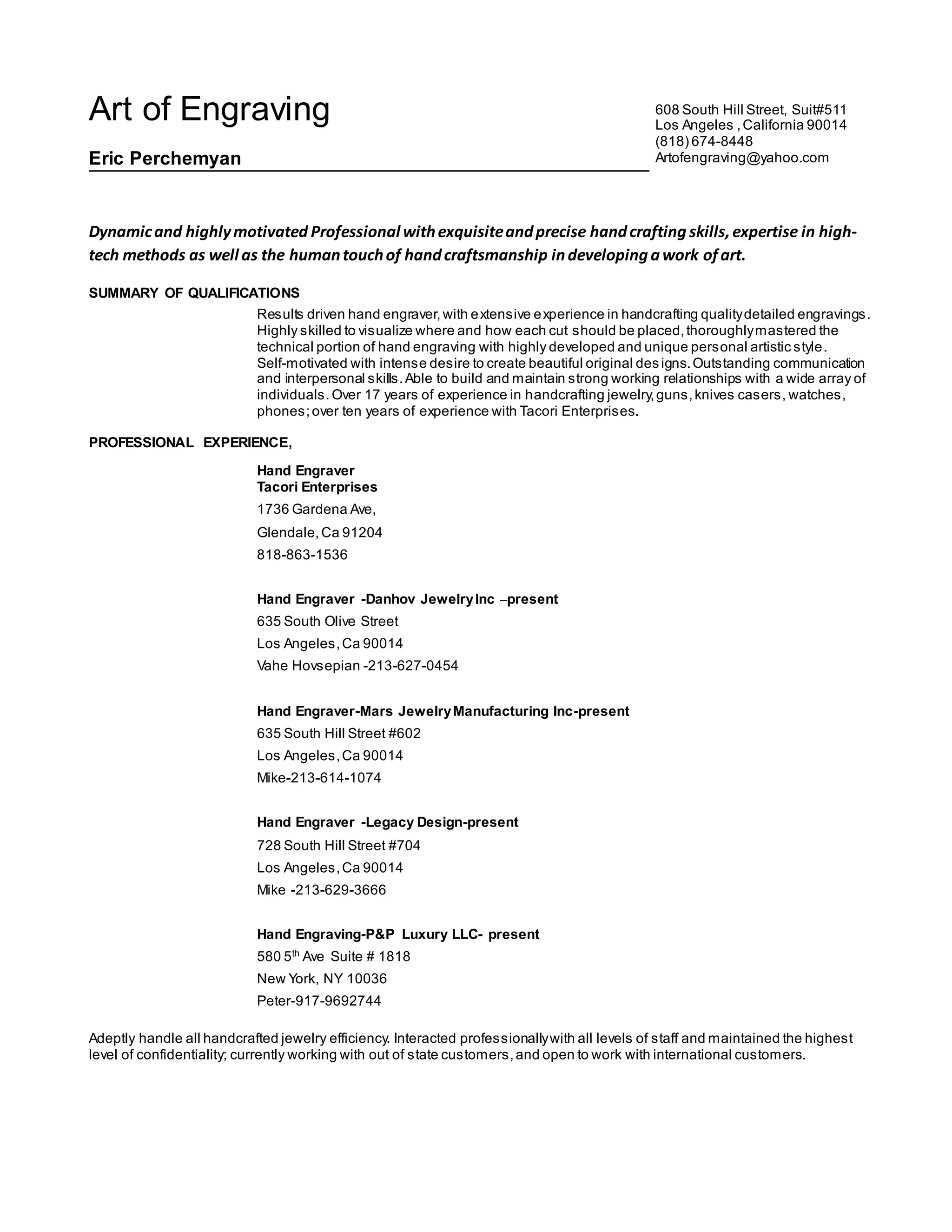 Art of Engraving | DOCX