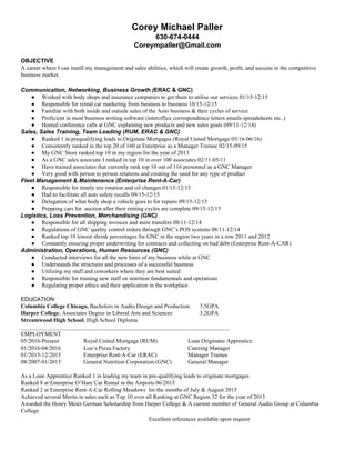 RESUME16.V1 | Business | Business and Finance