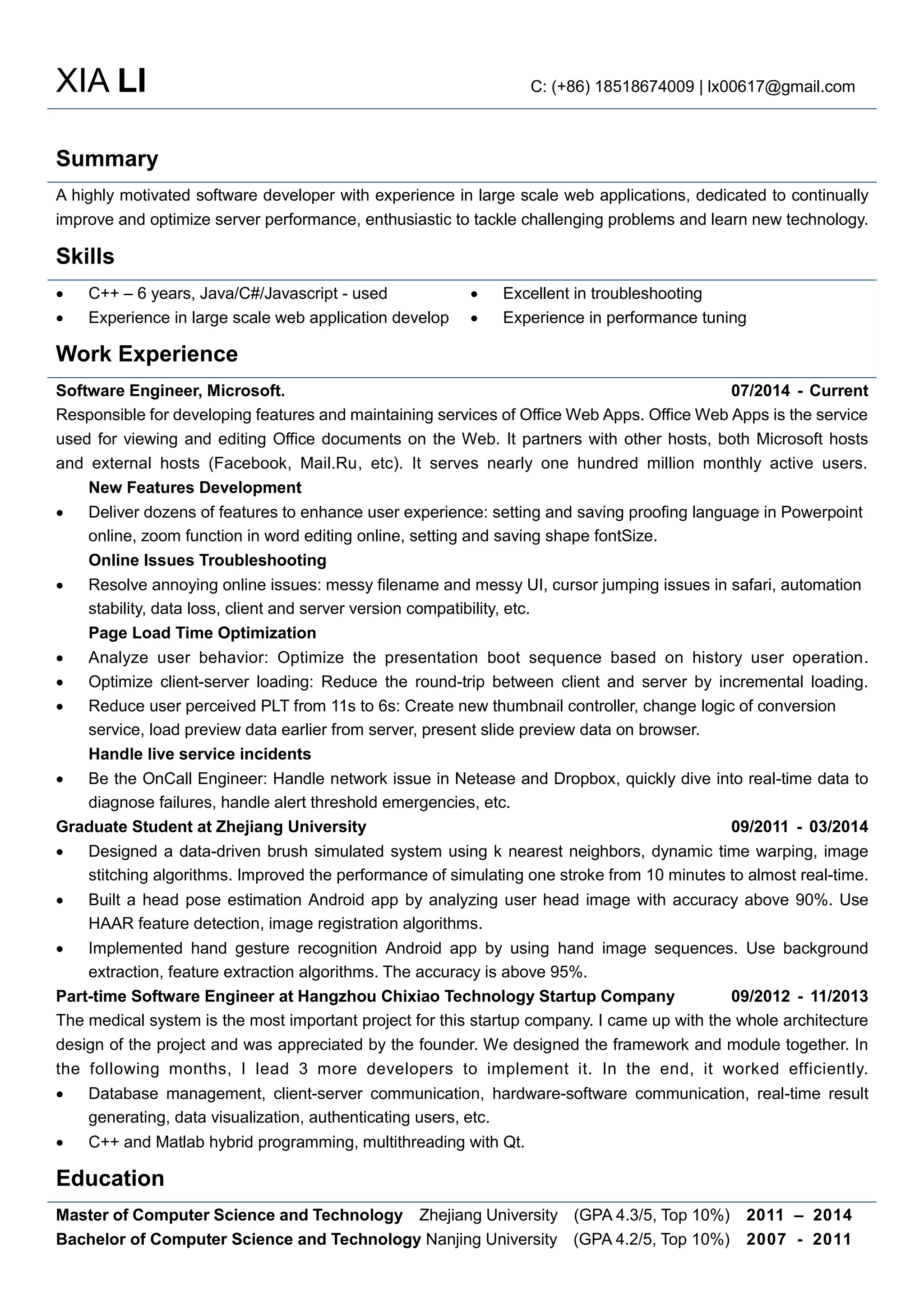 LXIA-Resume | PDF