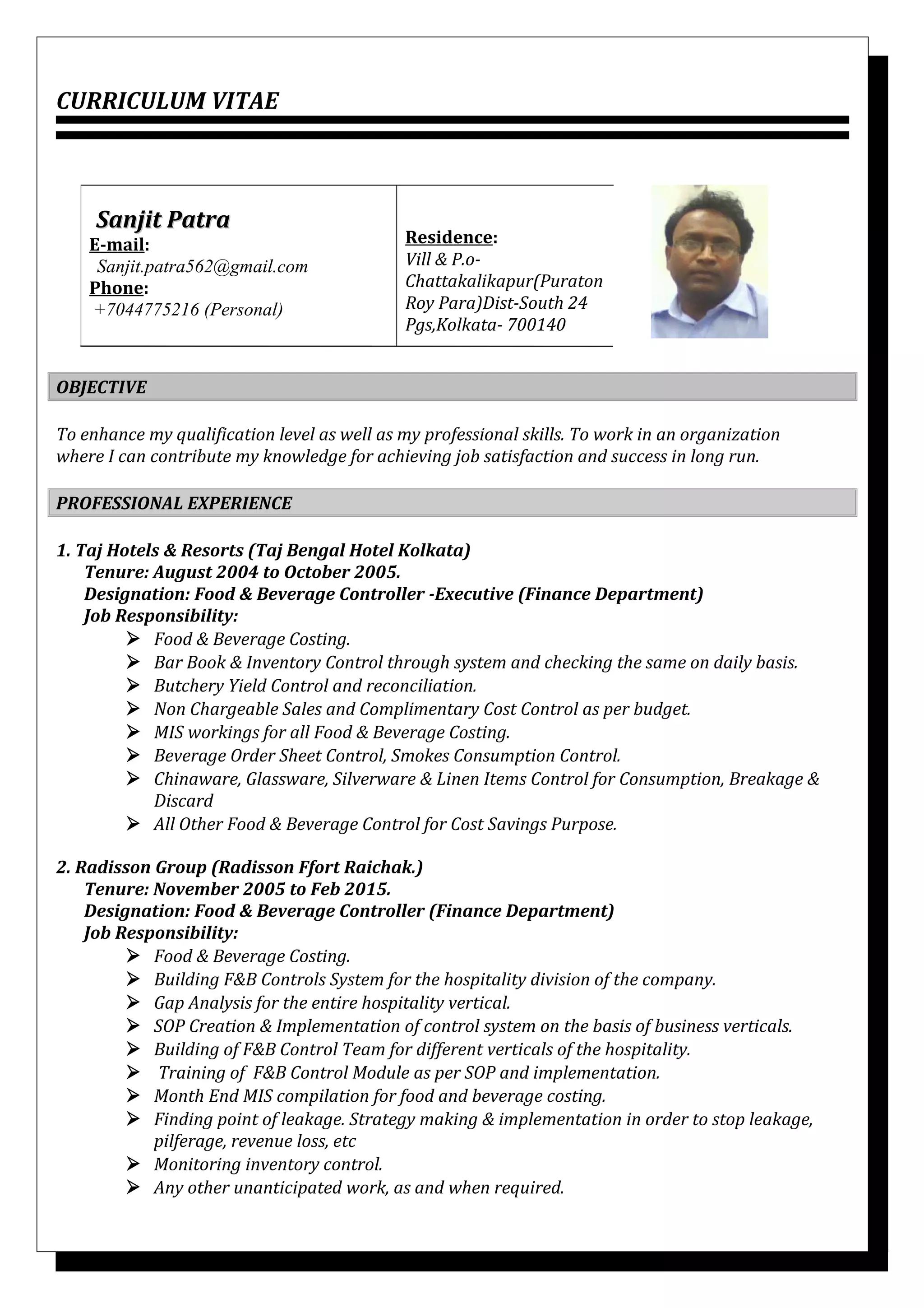 Sanjit Patra's Resume | DOC