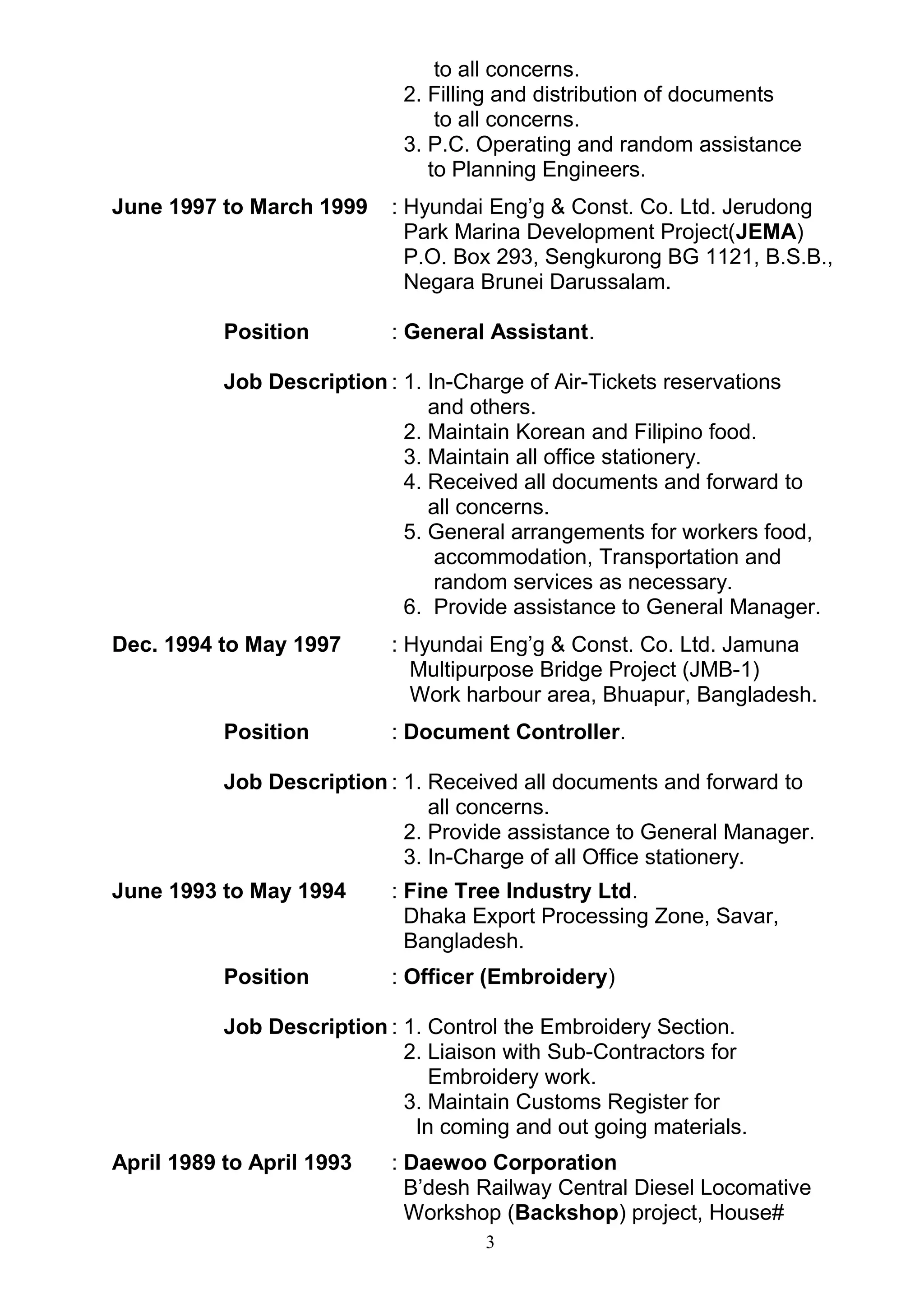 Resume of Alam | DOC