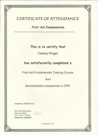 Courses Attended | PDF