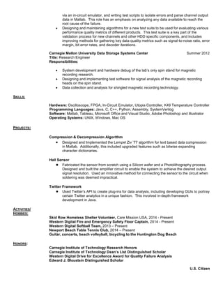 Resume_QM_7_2016 | PDF | Computer Software and Applications | Computing