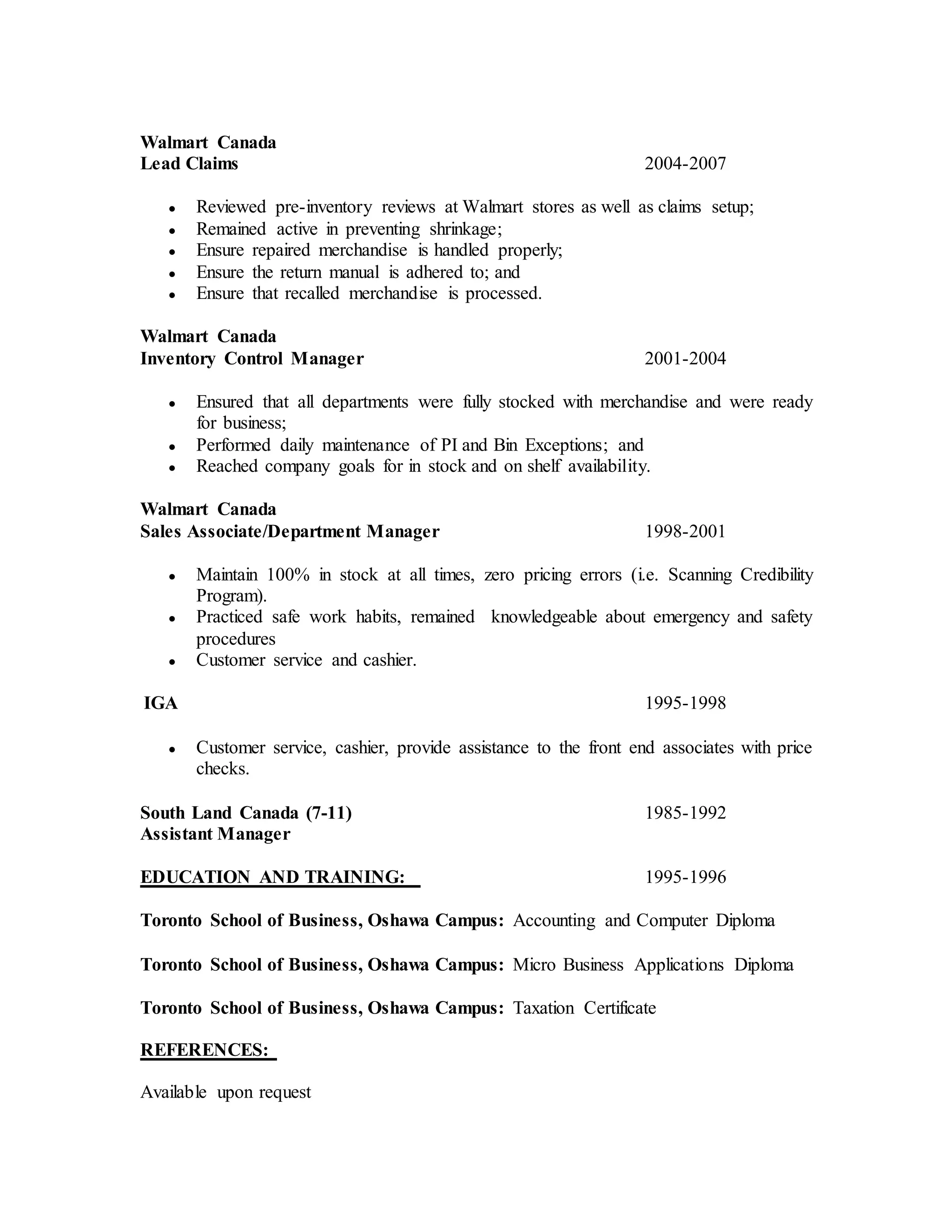 Connie resume 20162 | DOCX | Business Administration | Business