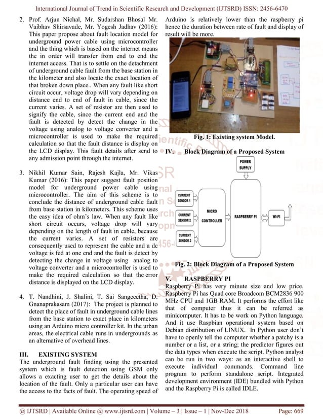 Design and Detection of Underground Cable Fault Using Raspberry Pi and ...