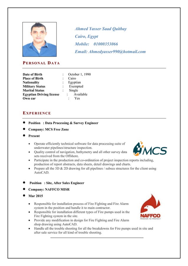 A.Yasser ( Mechatronics Engineer ) CV | PDF