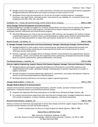 Tasso, Vanessa, resume, 6-15 | PDF